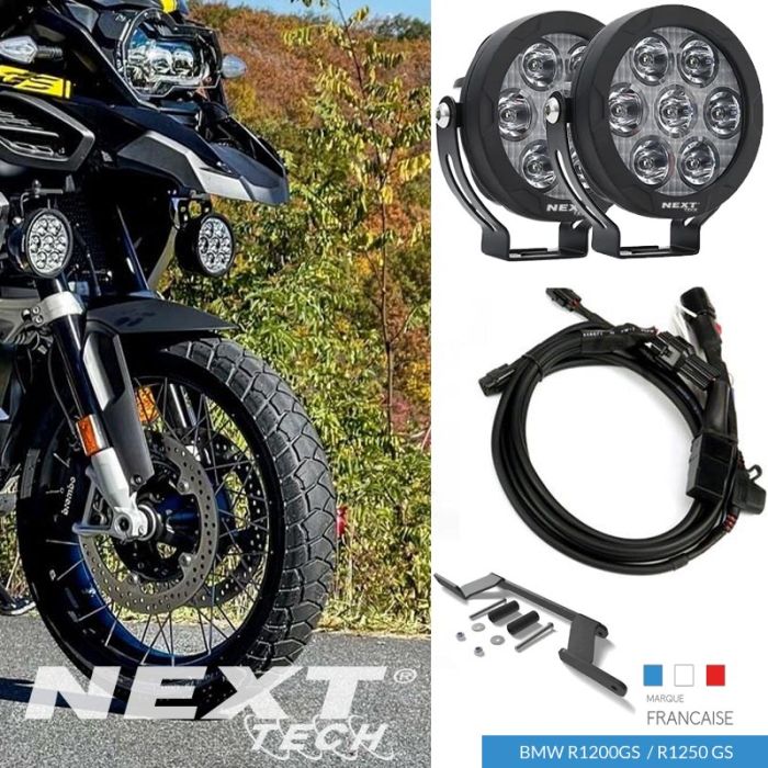 Phares LED additionnels haute puissance pour BMW R1200GS et R1250GS
