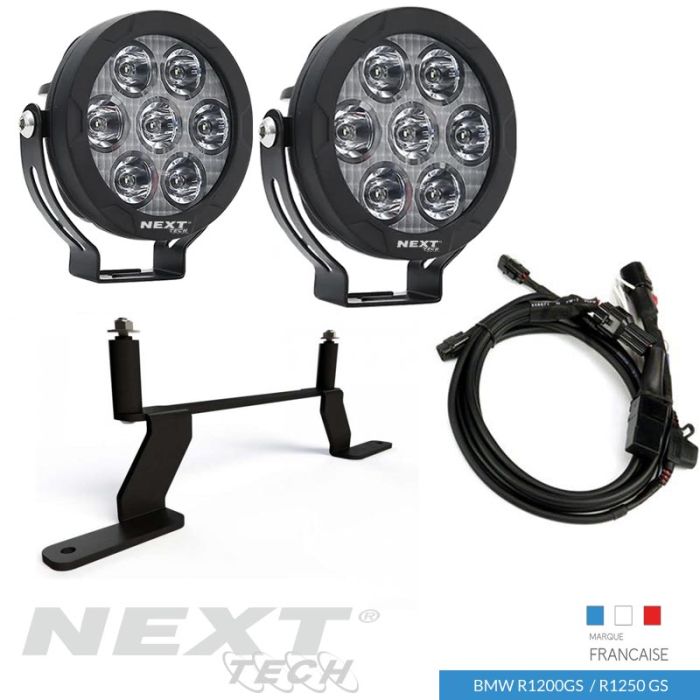 Phares LED additionnels haute puissance pour BMW R1200GS et R1250GS