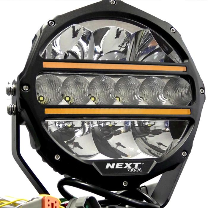 Phare LED avec feux de position blanc et orange pour 4x4 et Vamion